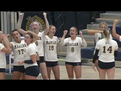 Marian Volleyball Highlights vs Indiana Wesleyan