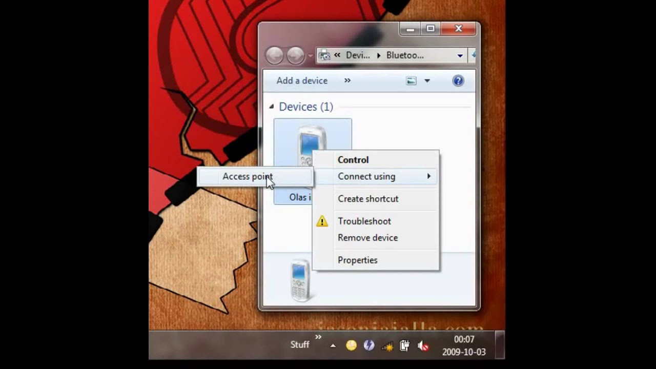 iPhone Tethering with Windows 7 via Bluetooth