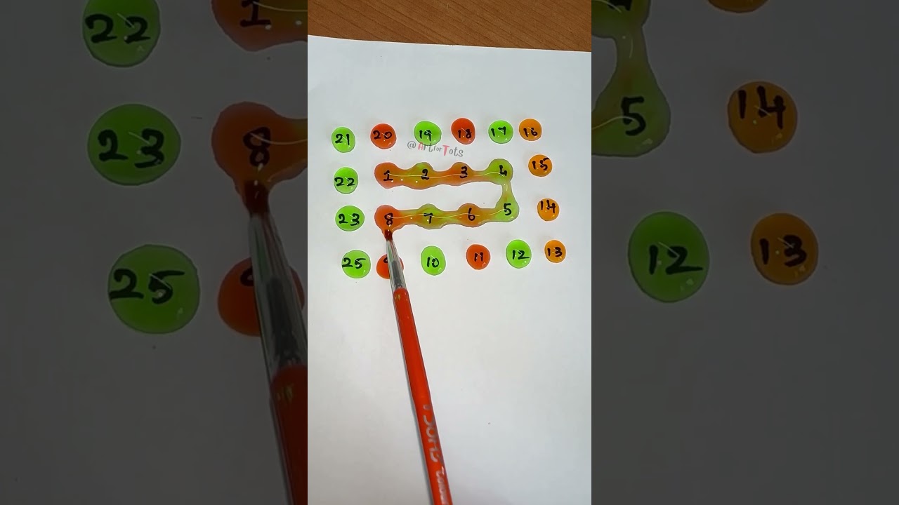 🧡💚 Connect All Numbers 1 to 25 #drawing #line #maths #shorts #numbers #quiz #ytshorts