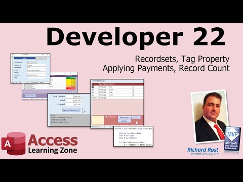 Microsoft Access Developer 22 is Now Available! Recordsets. Apply Payments. Record Count. More!