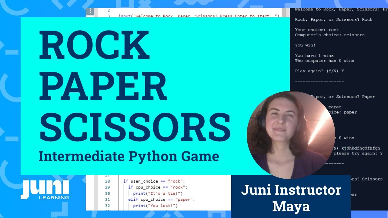 How to Make a Rock Paper Scissors Game in Python | Intermediate Python Tutorial