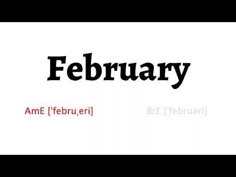 How to Pronounce february in American English and British Englishfebruary
