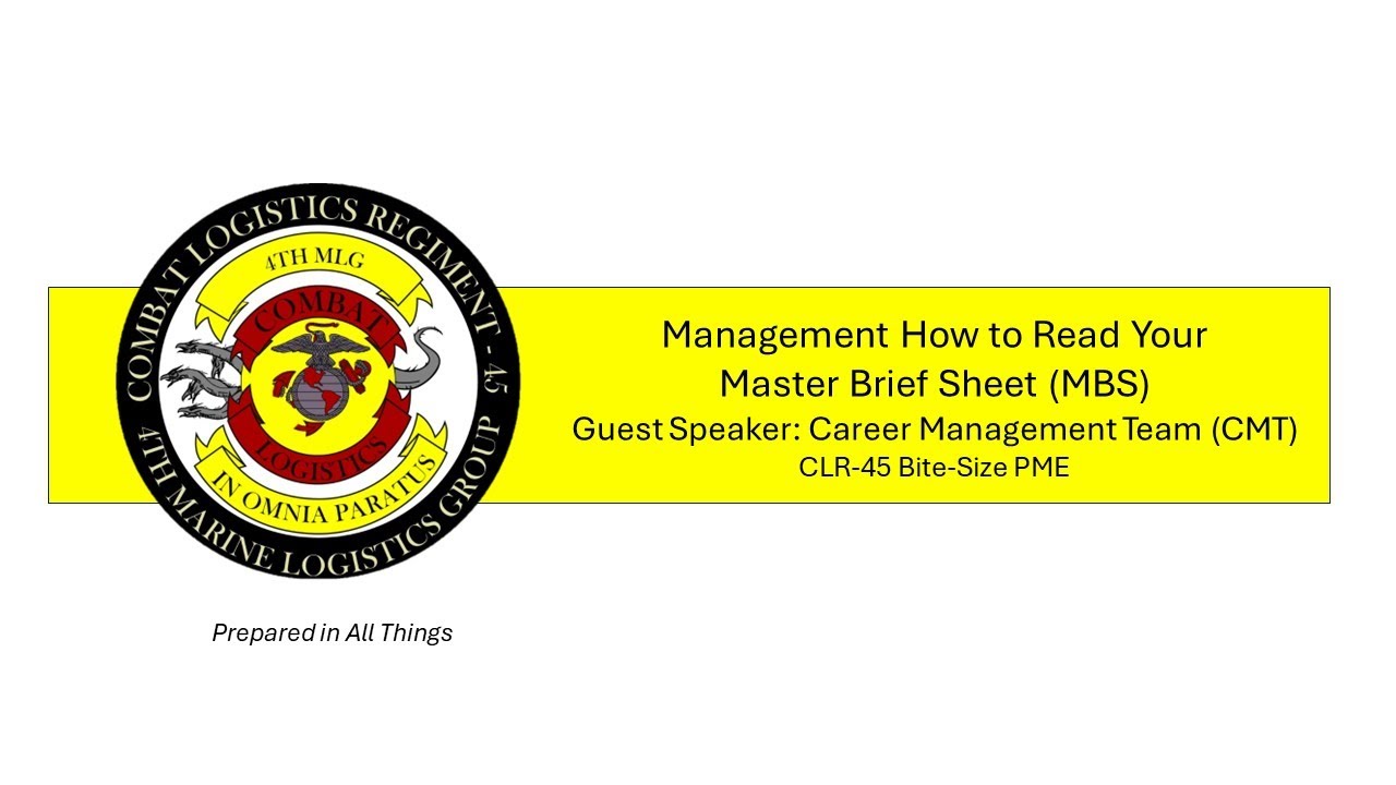 How to Read Your Master Brief Sheet (MBS) & Correct Fitness Report (FITREP) Date Gaps