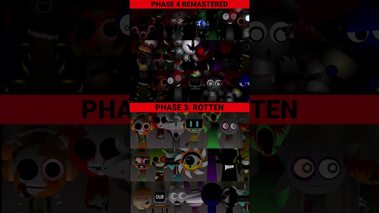 Incredibox Sprunki PHASE 4 REMASTERED THE DRAGONSLAYERS fanmade  VS PHASE 3 ROTTEN AND FORGOTTEN