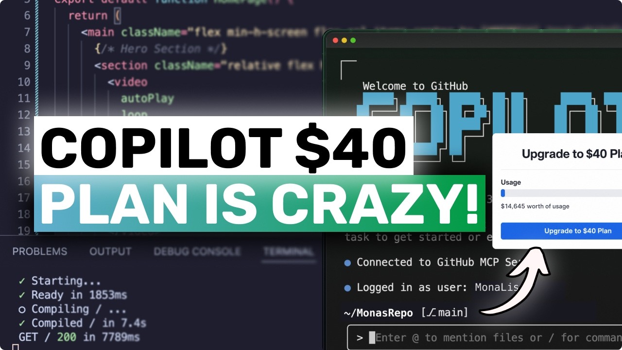 Github's Copilot $40 PLAN IS CRAZY ($14K of USAGE!): HOW IS THIS POSSIBLE?!