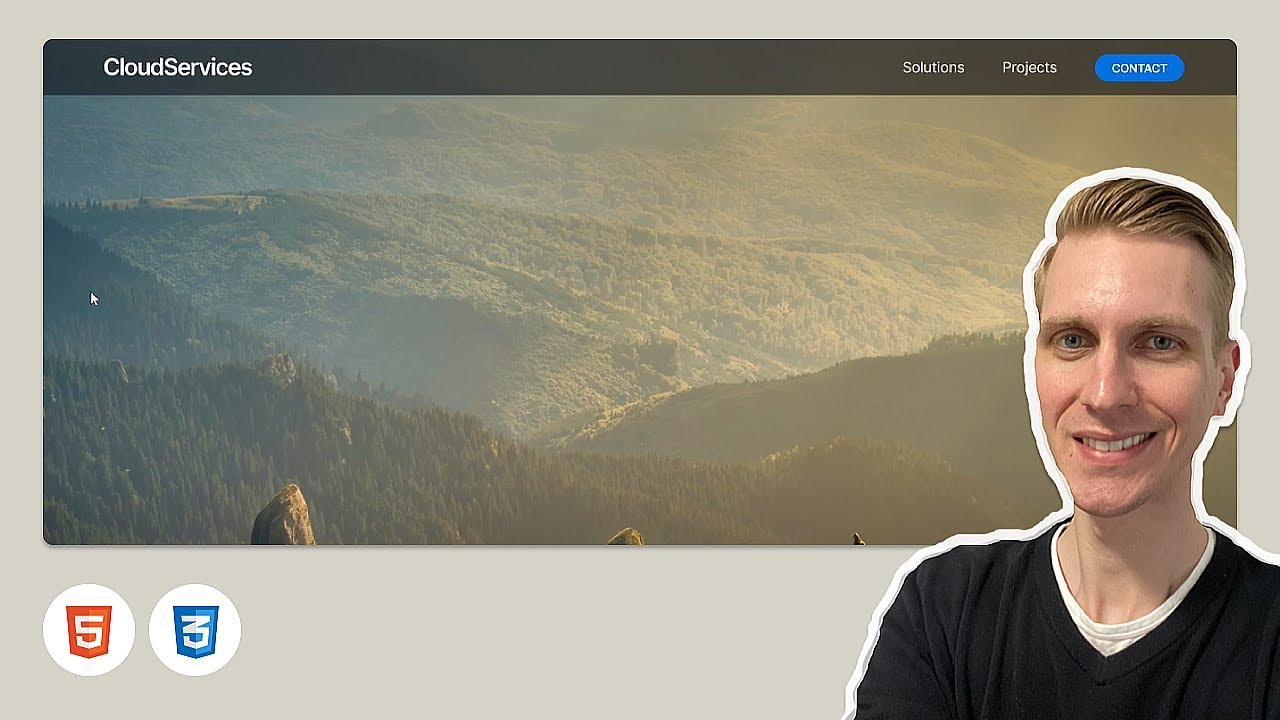 Create a Responsive Transparent Navbar with HTML and CSS (Flexbox Layout)