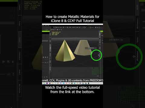 How to create Metallic Materials for iClone 8 & CC4? Full Tutorial #iclone #metallic #material