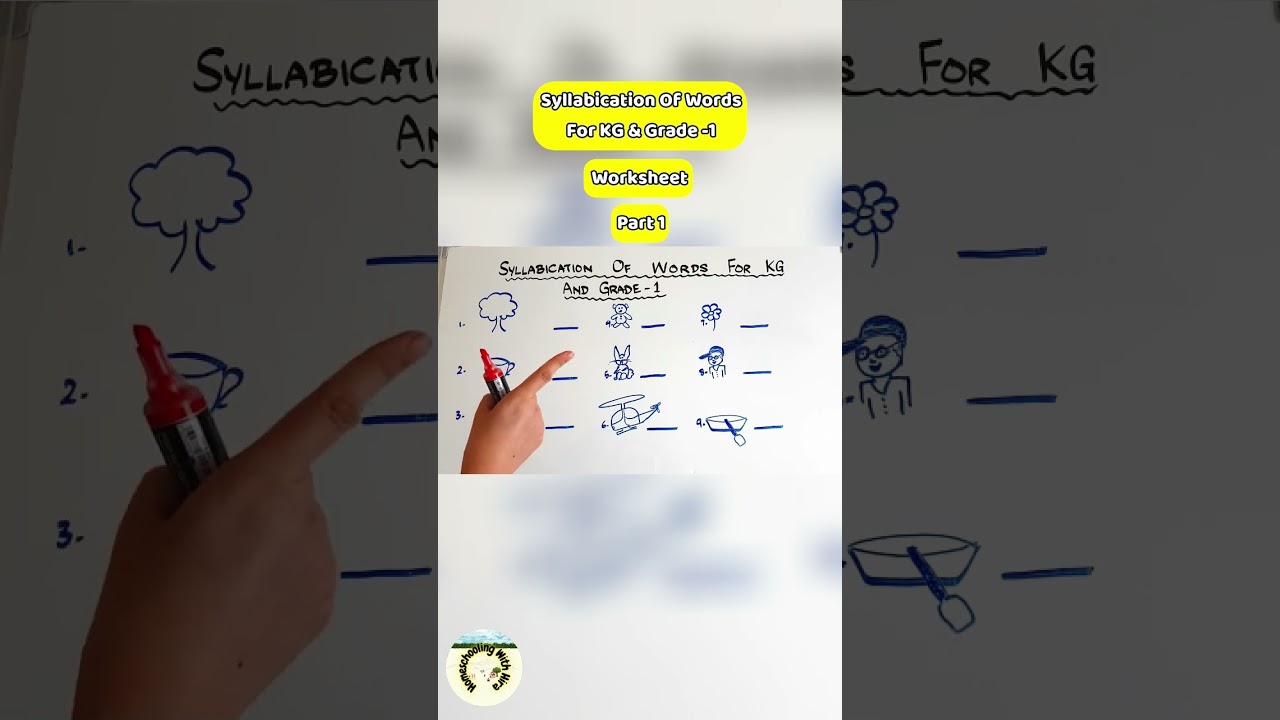 Syllabication KG1 & Grade 1 (Part 3) | Free syllabication worksheet