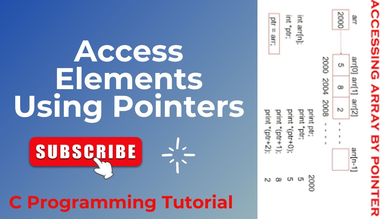 Access Array Elements Using Pointers in C | C Programming Tutorial for Beginners