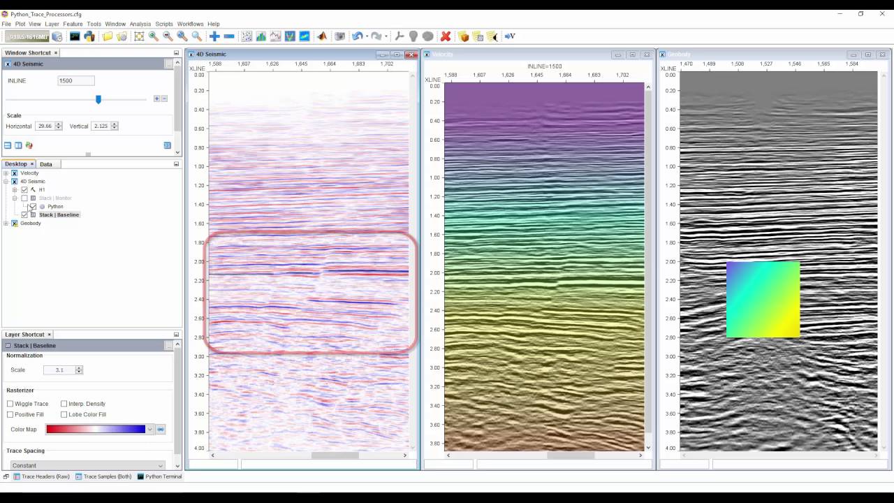 Seismic Modeling with Python in INTViewer