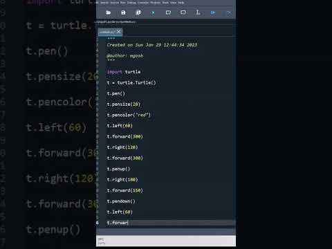 Python turtle to print Alphabet letter A #trending #shorts #codinglife #codingshorts #tutorial