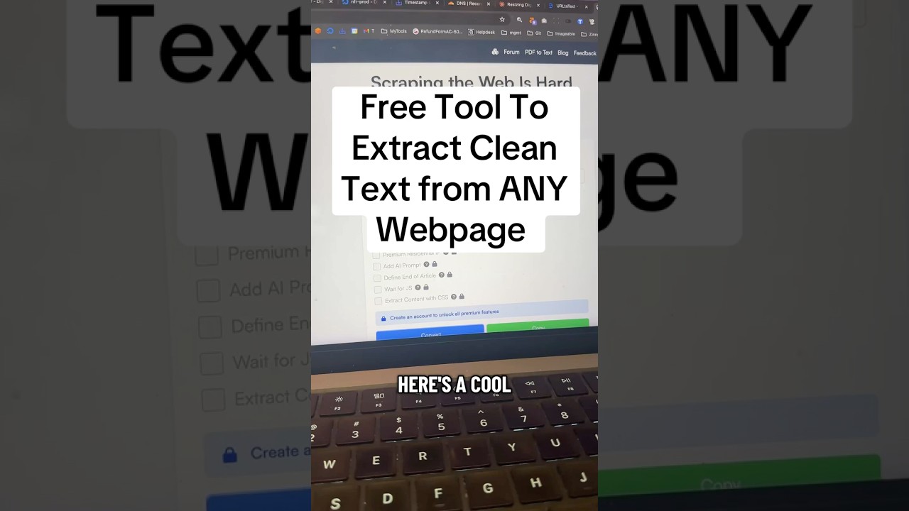 Free Tool to Extract Clean Text from ANY Webpage