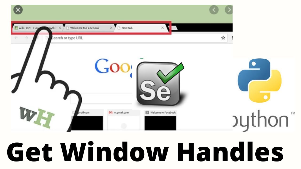 Get Window Handles in Selenium python |How to get current window handle selenium web driver python