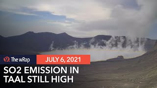 Taal Volcano sulfur dioxide stays relatively high on July 5