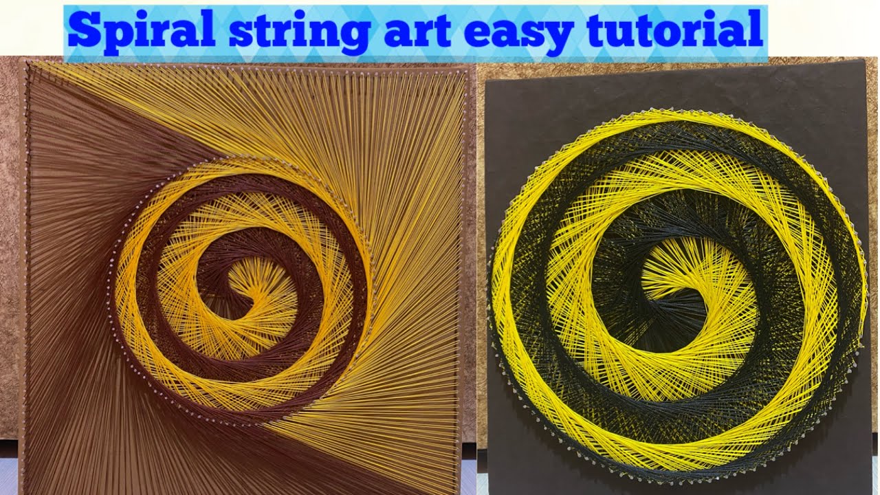 Mandala art | Double string spiral string art step by step tutorial