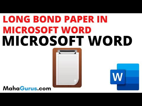 How to Long Bond Paper in Microsoft Word | Long Paper MS Word Print Settings