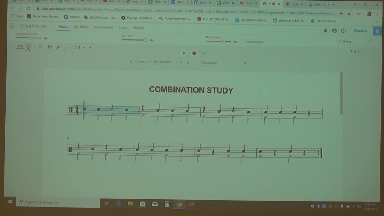 Smartmusic Percussion Practicing Tutorial