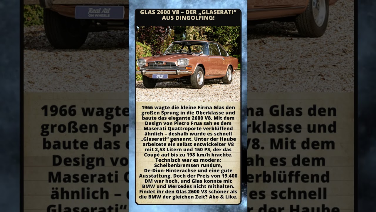 Glas 2600 V8 – der „Glaserati“ aus Dingolfing!