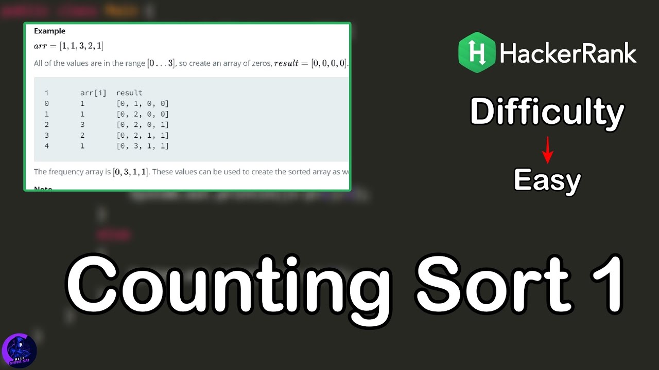 Counting Sort 1 Problem in Java | Hacker Rank Interview Preparation | 1 Month Preparation Kit.