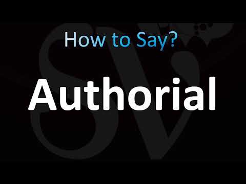 How to Pronounce Authorial (CORRECTLY!)