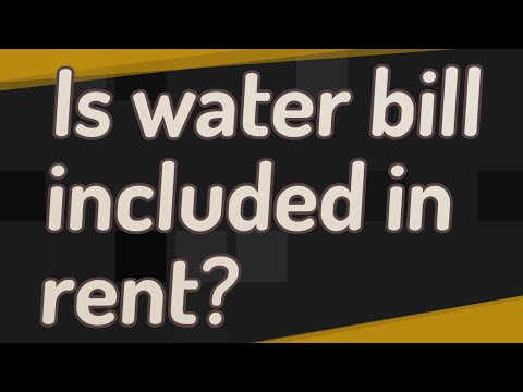 Is water bill included in rent?