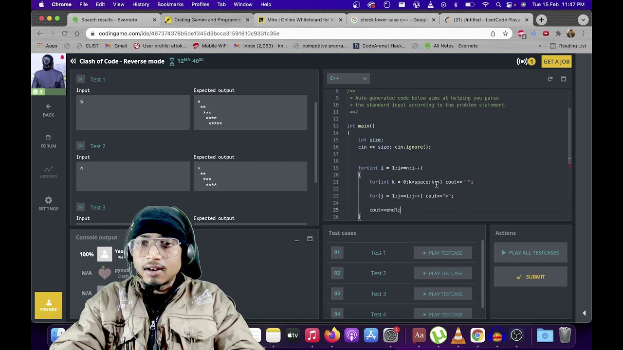 Clash of Code || Reverse Mode || CodinGame