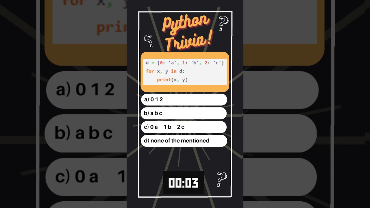 Python Trivia   Loops 33 #coding #python #techcommunity #shorts #trending #viral #datascience