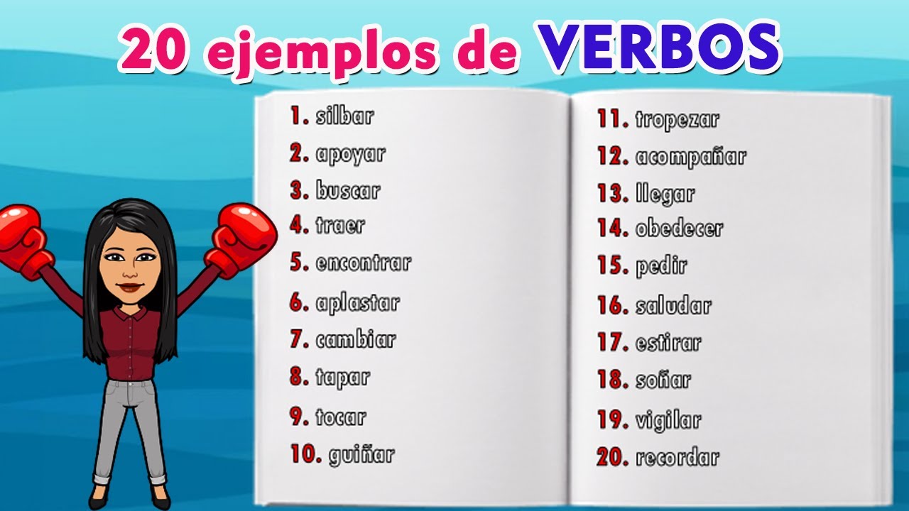 20 ejemplos de verbos | Examples of verbs
