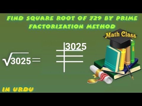 Find Square Root by Prime Factorization Method in Urdu, Square Root of 3025 (√3025)