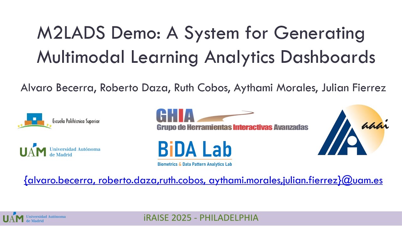 M2LADS Demo: A System for Generating Multimodal Learning Analytics Dashboards (iRAISE25)