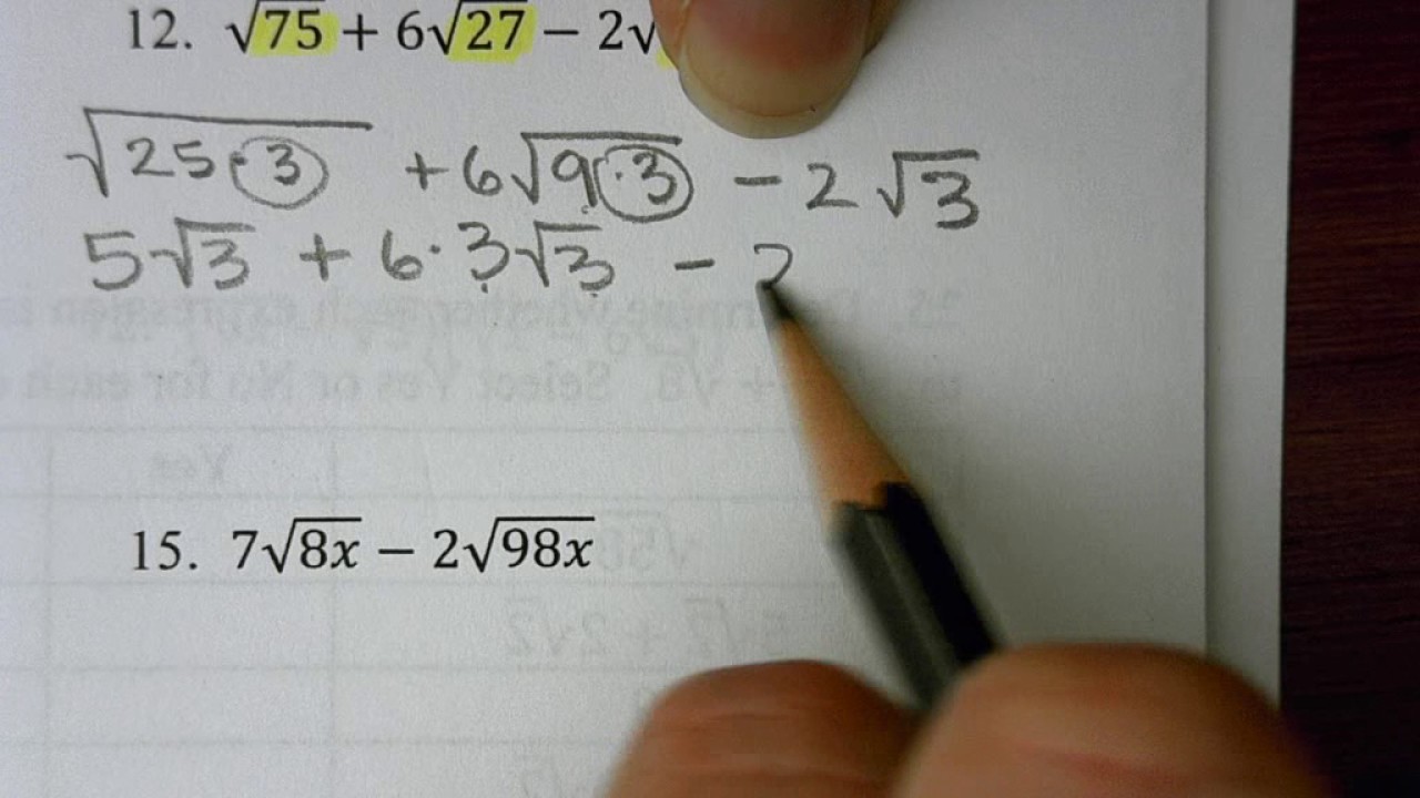 Math 3 Unit 5 Worksheet 3