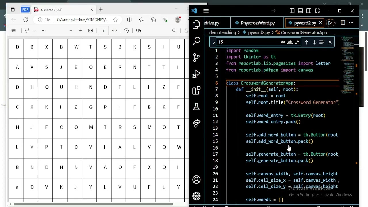 Cross Word-Puzzle Generator Using Python