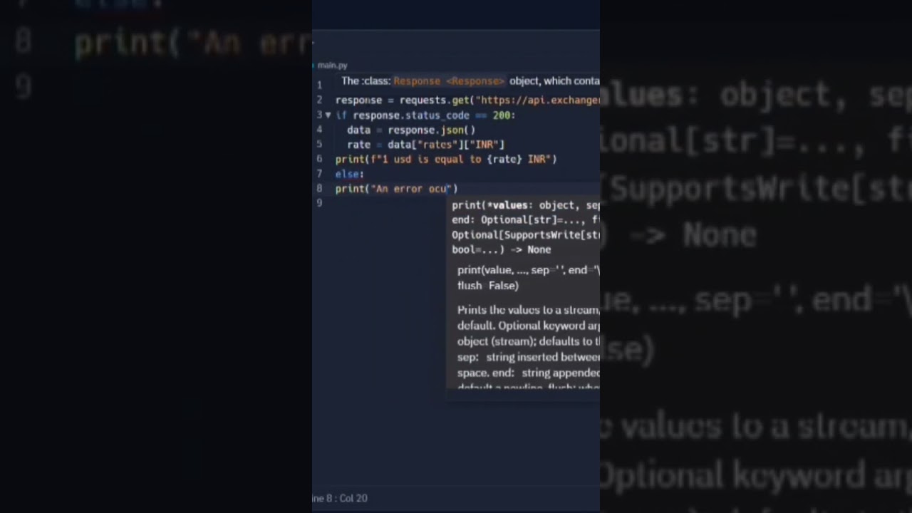 #07 Application to get live USD/INR rate Using Python #100daysofcode with #python #100 #shots