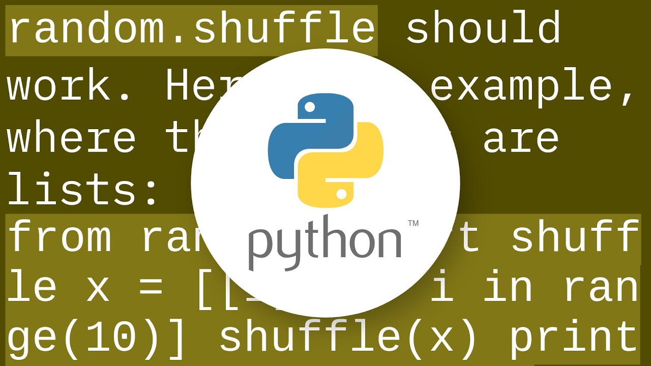 Shuffling a list of objects