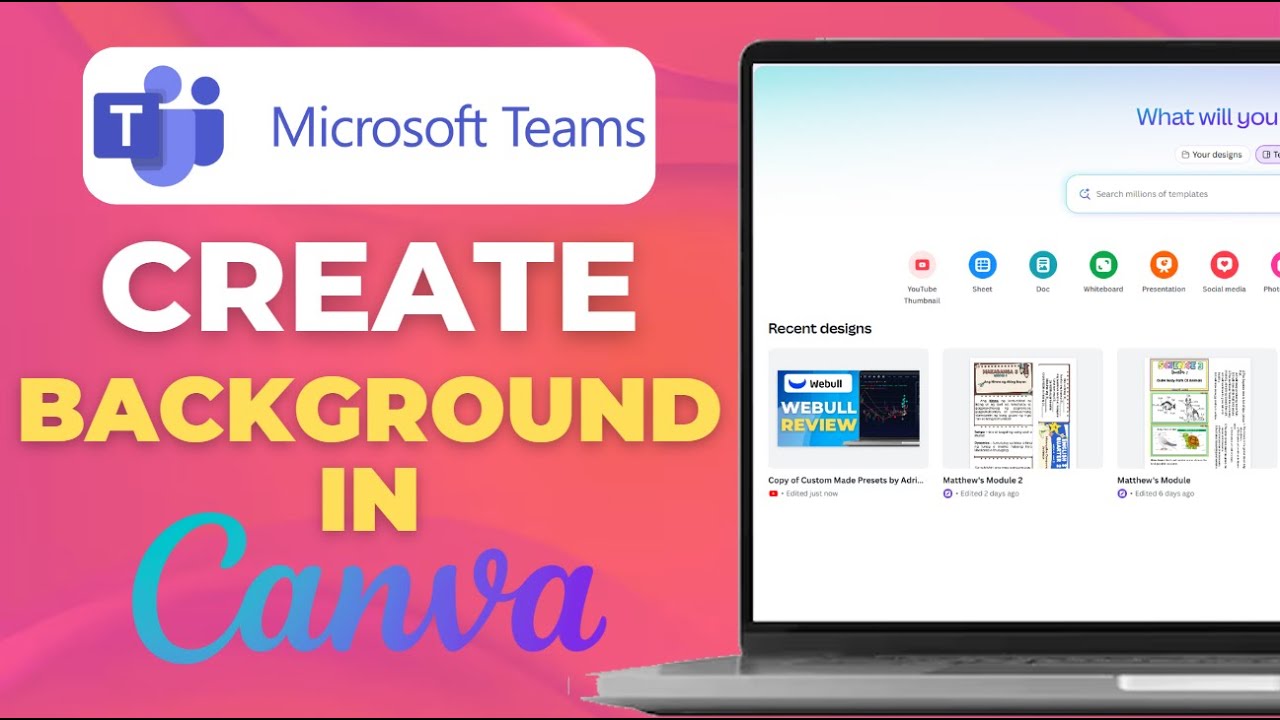 How to Create a Microsoft Teams Background in Canva with Logo