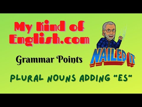 Plural Nouns Adding ES
