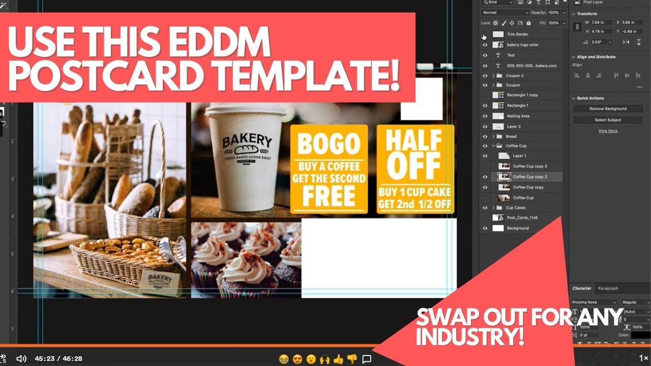 Get this EDDM postcard design template
