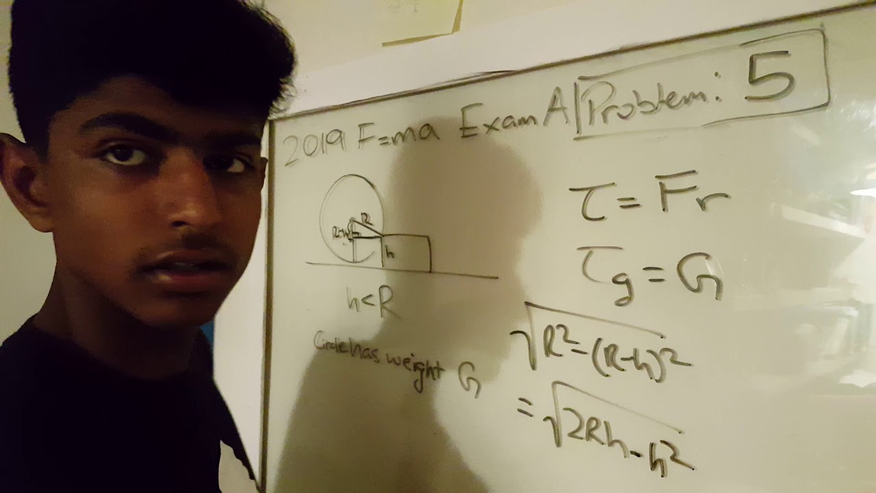 F=ma 2019 Exam A Problem 5