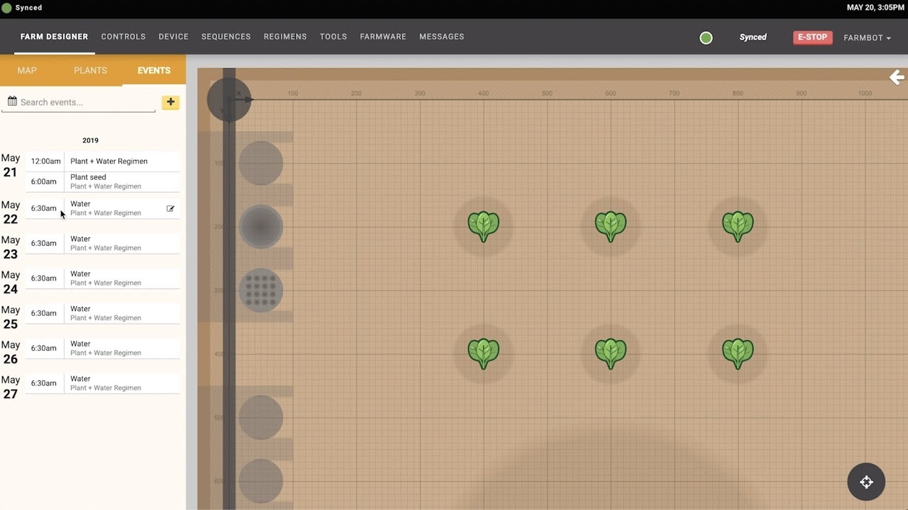 FarmBot Software: Events
