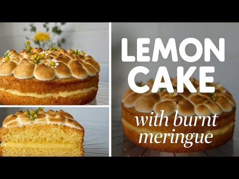 My Favorite Lemon Cake | Super easy | Dairy free | Meringue top | No mixer needed