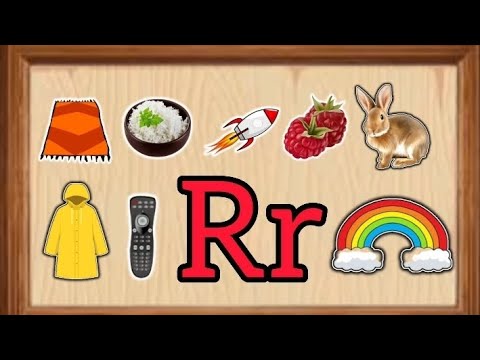 English Alphabets | 40 Words that start with the Letter R | with Pictures | ABCD