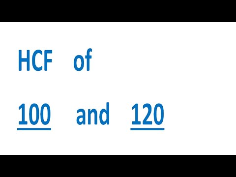 HCF of 100 and 120