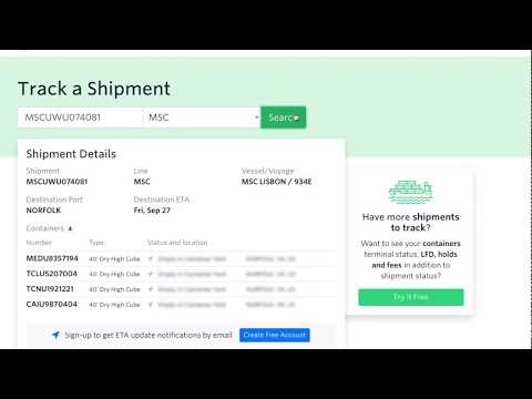 Track a Shipment by BL on any Steamship line
