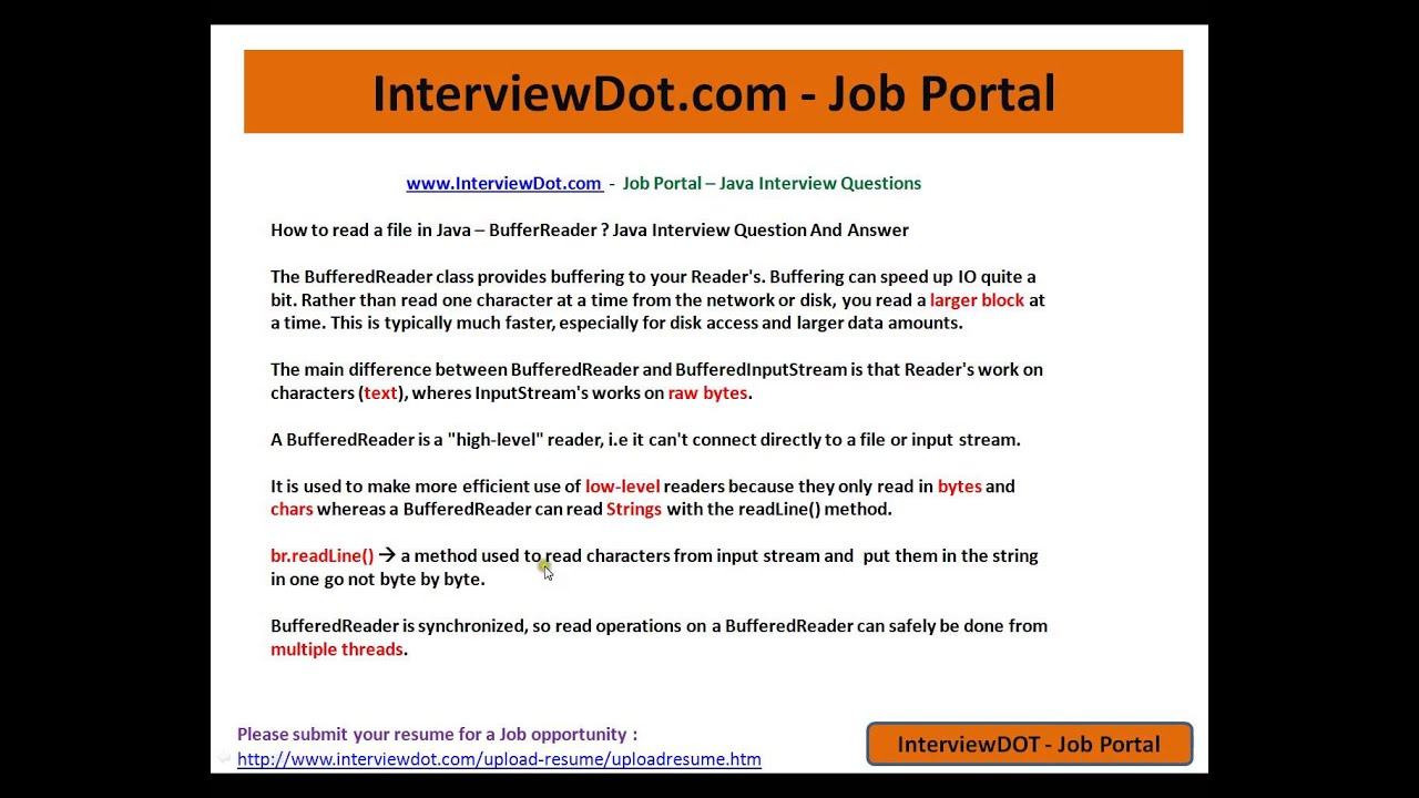 How To Read A File In Java Using BufferReader Java Interview Question And Answer
