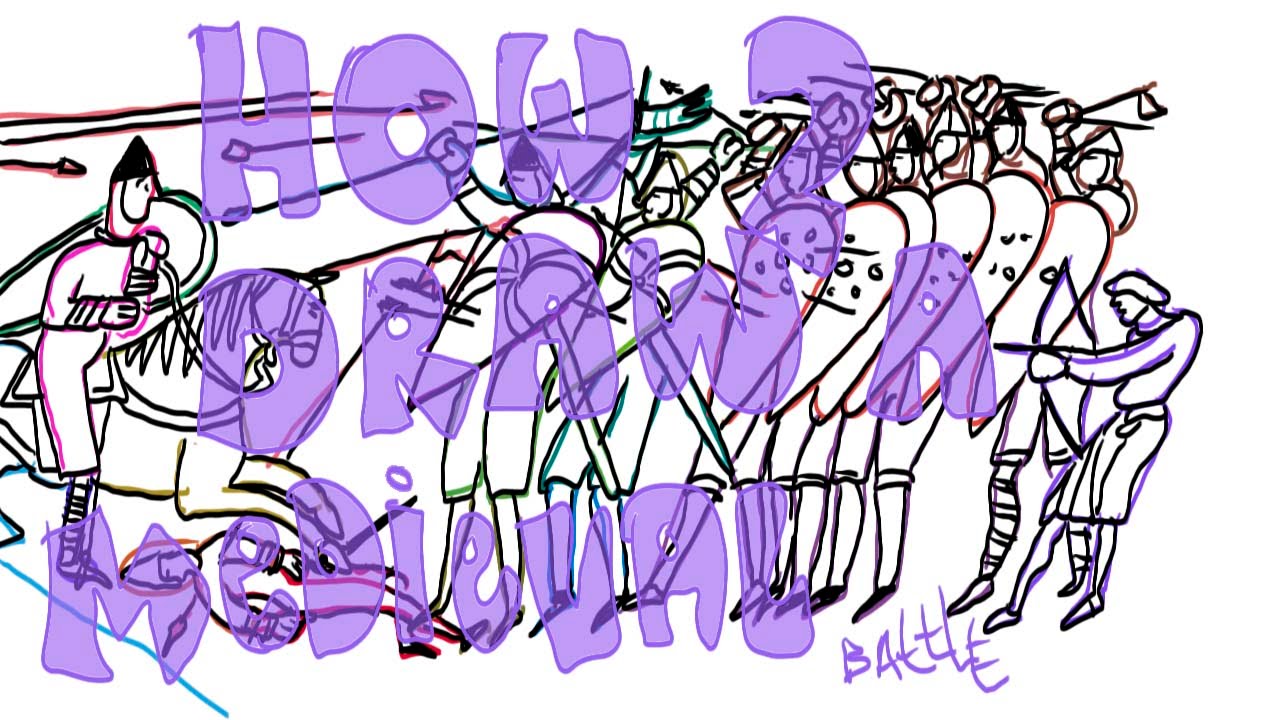 How to draw a medieval battle scene