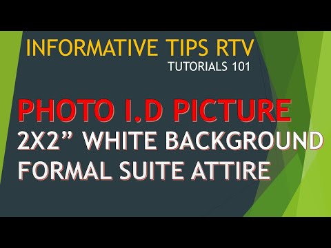Photo I.D 2x2 Picture with Formal Suit Attire Detailed (free tutorials) PART I