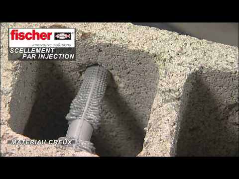 fixation muralière dans bloc en argex