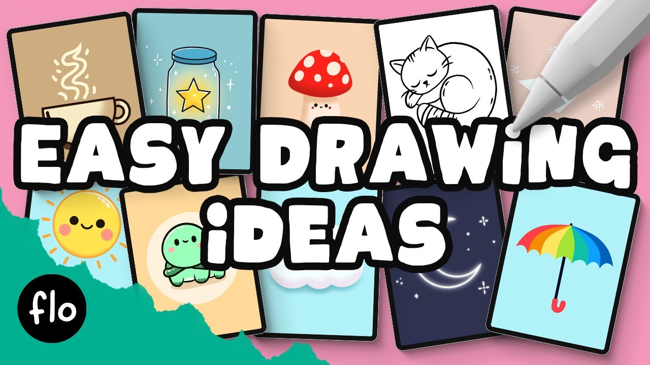 10 QUICK and EASY THINGS to DRAW when you are bored - Easy Procreate Drawing Ideas