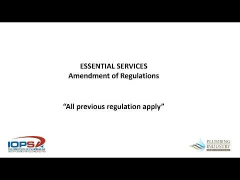 Formal Statement: Essential Services - Amendments to the Regulations