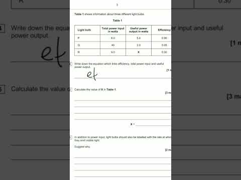 Efficiency and power #gcse #study #revision #gcsephysics #hitthebooks #exams #gcse2023